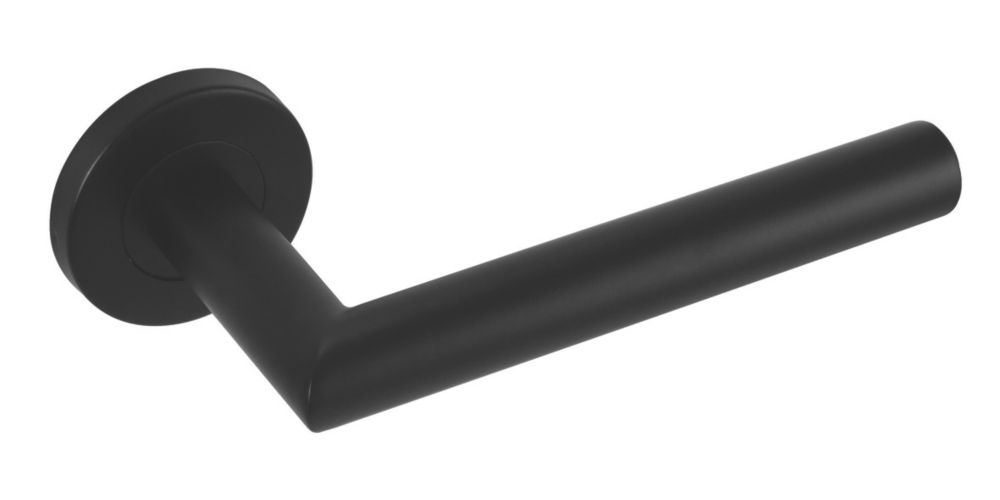 Eclipse Insignia Mitred Fire Rated Lever on Rose Door Handle Pair Matt ...