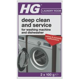 HG Deep Clean & Service Dishwasher & Washing Machine Cleaner 200g 2 ...