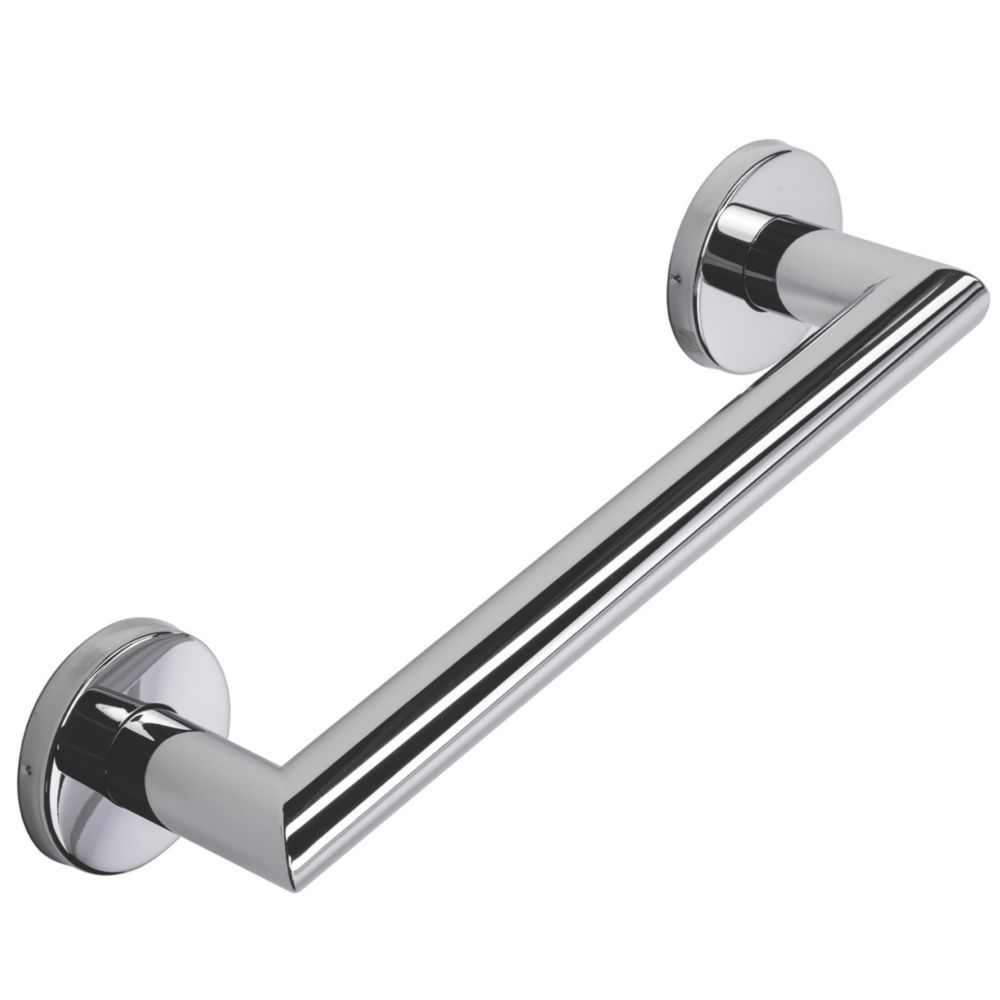 Croydex Straight Household Grab Bar Chrome 300mm - Screwfix