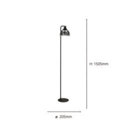 Eglo Beleser Floor Lamp Black - Screwfix