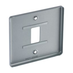 British General Nexus Metal Grid 1-Module Grid Faceplate Grey - Screwfix