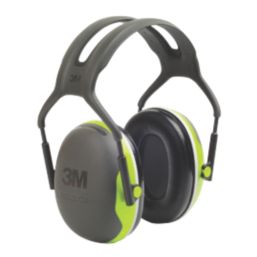 3M Peltor X4A Ear Defenders Black / Green 33dB SNR - Screwfix