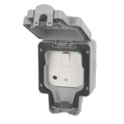 MK IP66 13A Weatherproof Outdoor Switched Fused Spur & Flex Outlet ...