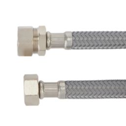 Flomasta Straight Flexible Compression Hose 22mm x 3/4" x 300mm - Screwfix