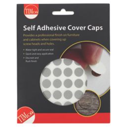 Timco 13mm 112 Pack Aluminium Screw Cover Stickers - Screwfix