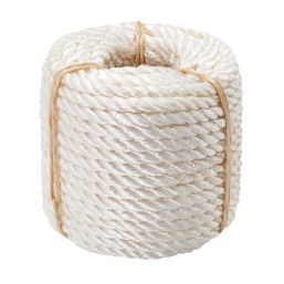 Essentials Twisted Rope White 8mm x 20m - Screwfix