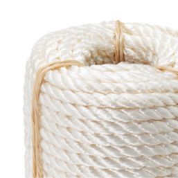 Essentials Twisted Rope White 8mm x 20m - Screwfix