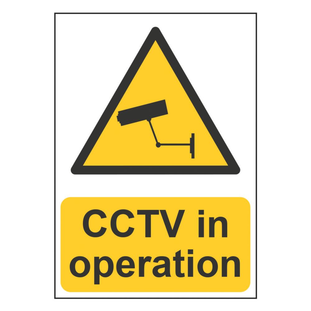 Essentials "CCTV In Operation" Sign 210mm x 148mm - Screwfix