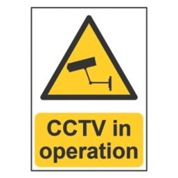 Essentials "CCTV In Operation" Sign 210mm x 148mm - Screwfix