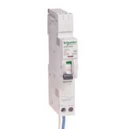 Schneider Electric iKQ 16A 30mA Type A SP & N C Curve RCBOs - Screwfix