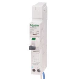 Schneider Electric iKQ 16A 30mA SP & N Type C RCBOs - Screwfix