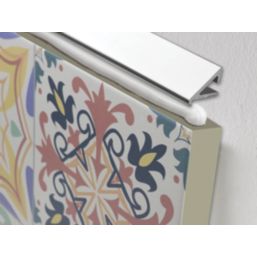 Homelux 9mm Straight Aluminium After-Fit Tile Trim Silver 1.83m - Screwfix