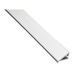 Homelux 9mm Straight Aluminium After-Fit Tile Trim Silver 1.83m - Screwfix