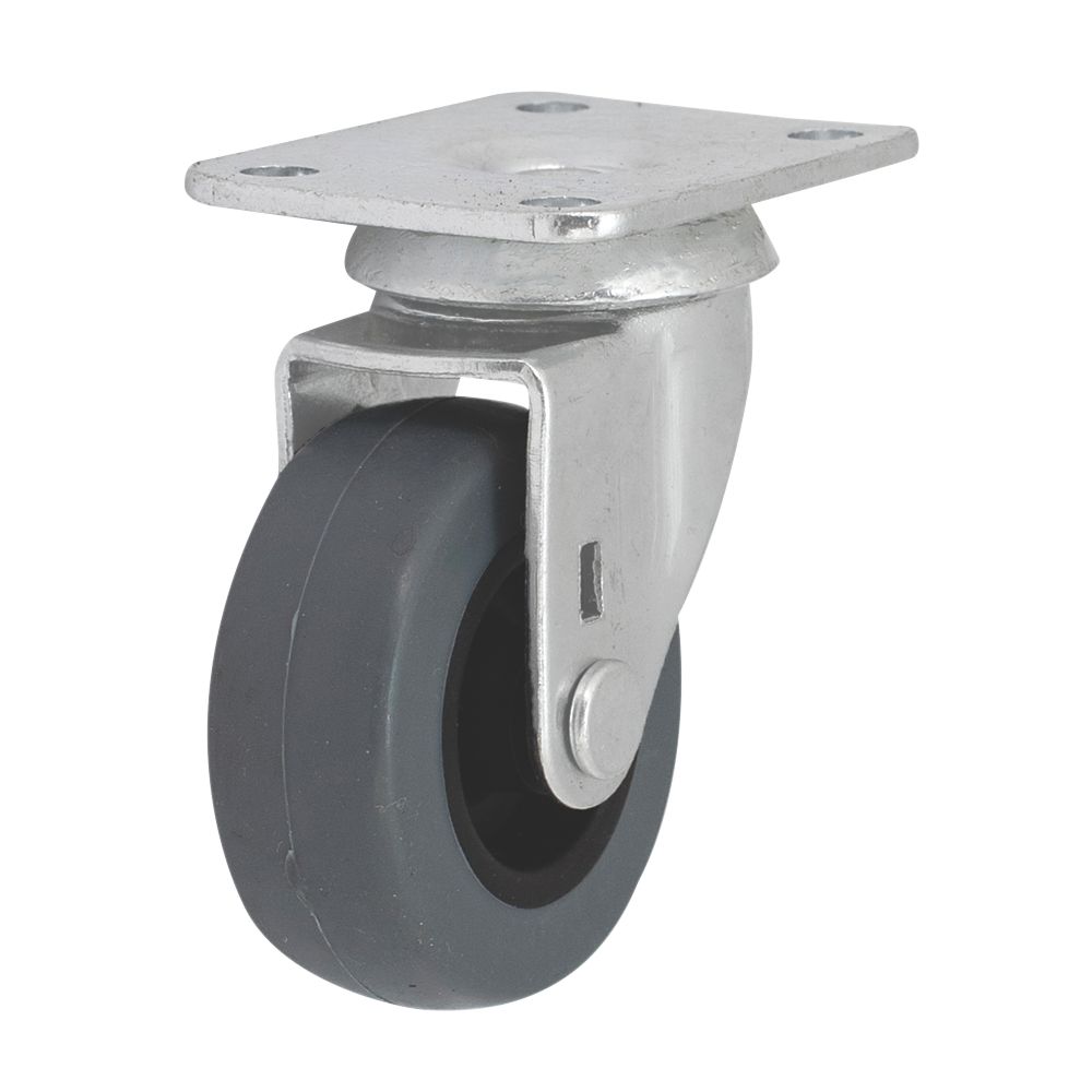 Essentials Heavy Duty TPR Swivel Castor 50mm Grey - Screwfix