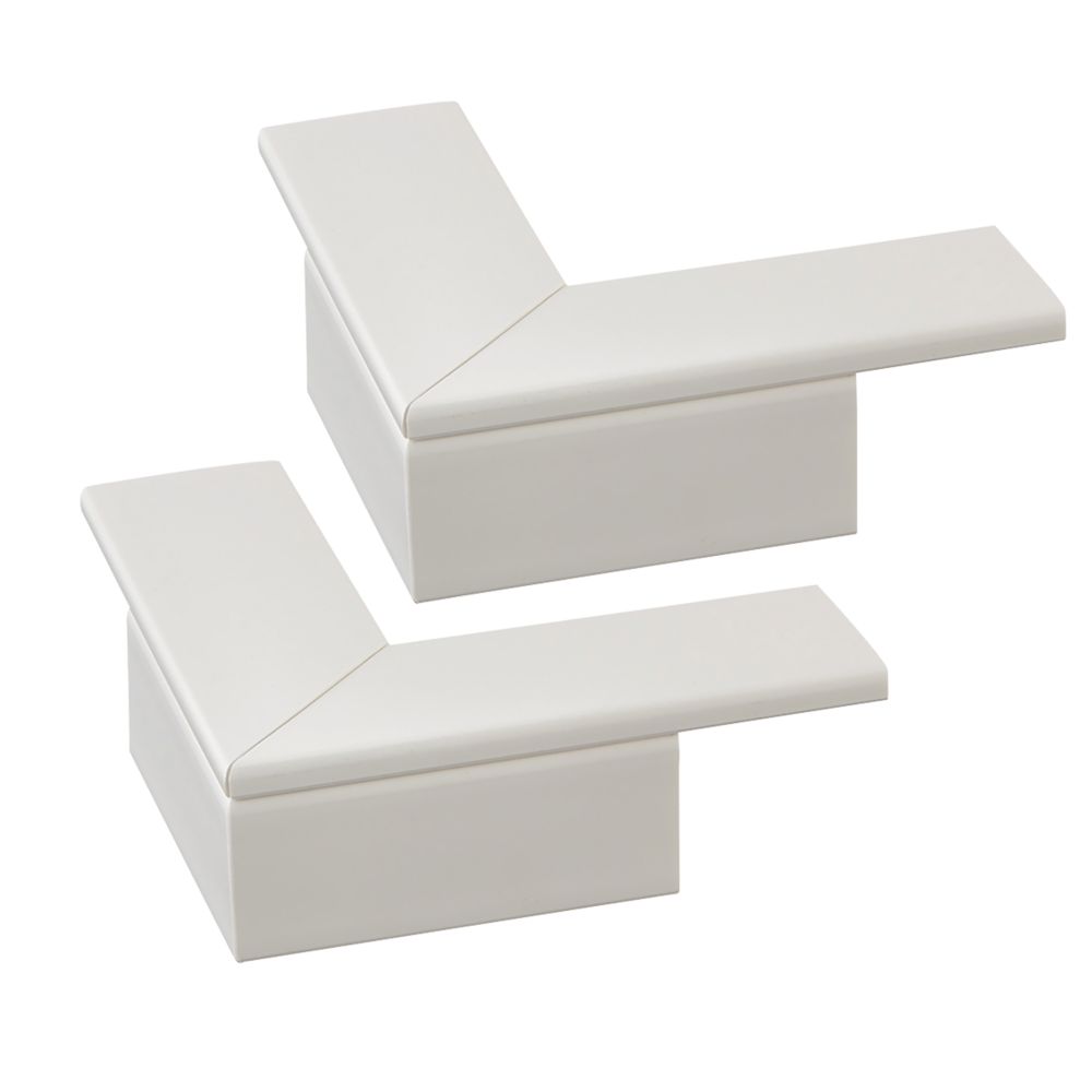 Deta TTE Flat Trunking Angles 50mm x 50mm 2 Pack - Screwfix