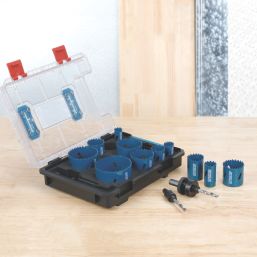Erbauer 11-Saw Multi-Material Holesaw Set - Screwfix