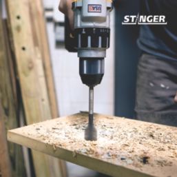 Spyder Stinger Hex Shank Flat Wood Spade Bit Set 8 Pieces - Screwfix