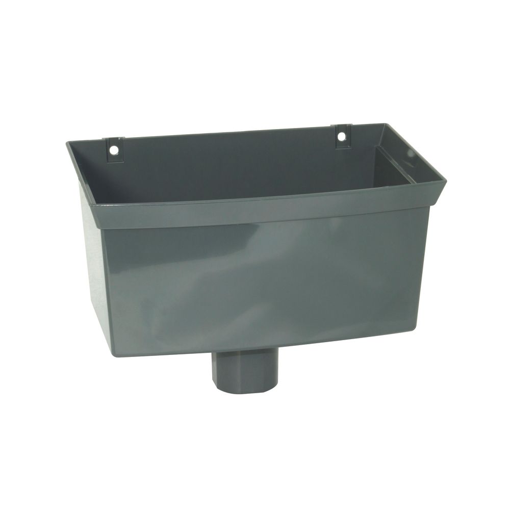 FloPlast Gutter Hopper 65-68mm Anthracite Grey - Screwfix