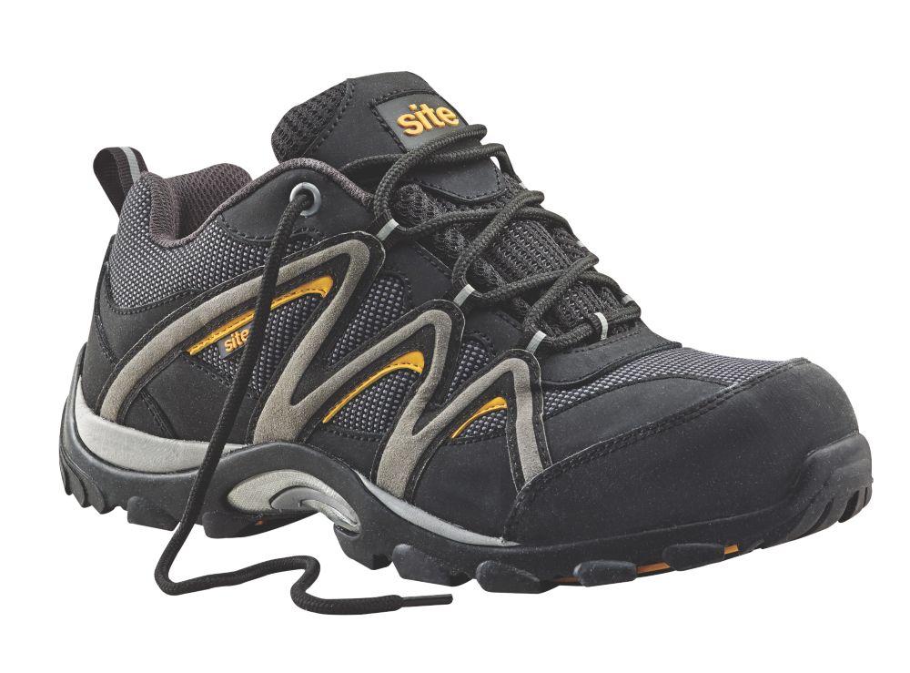Site Mercury Size 12 Black Steel Toe Cap Safety Trainers - Screwfix