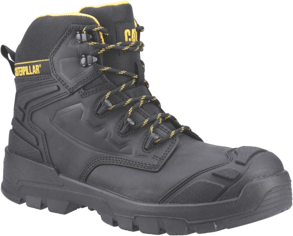 CAT Striver XL 6" Size 9 Black Waterproof Steel Toe Cap Safety Boots - Screwfix