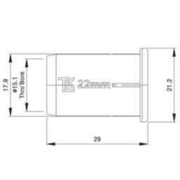 Flomasta Plastic Push-Fit Pipe Inserts 22mm 50 Pack - Screwfix