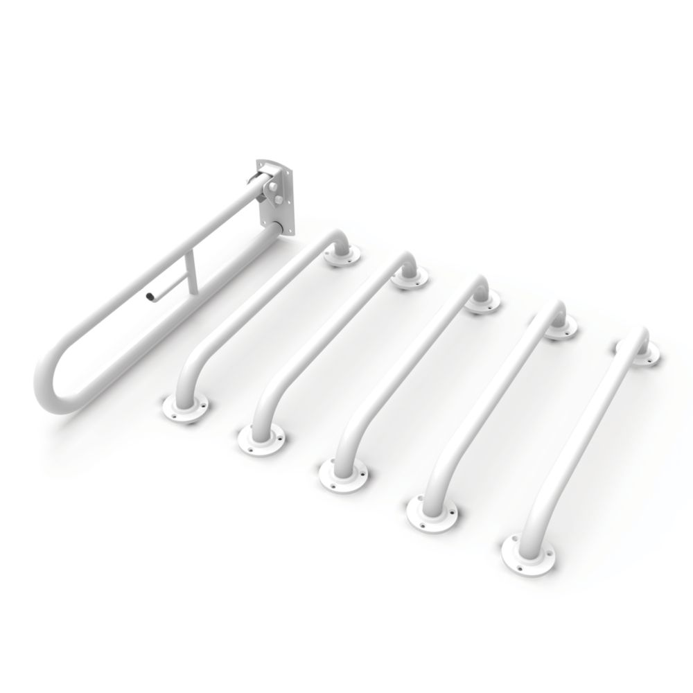 Nymas Doc M Grab Rail Pack White 6 Piece Set - Screwfix Nymas Doc M Grab Rail Pack White 6 Piece Set - Screwfix