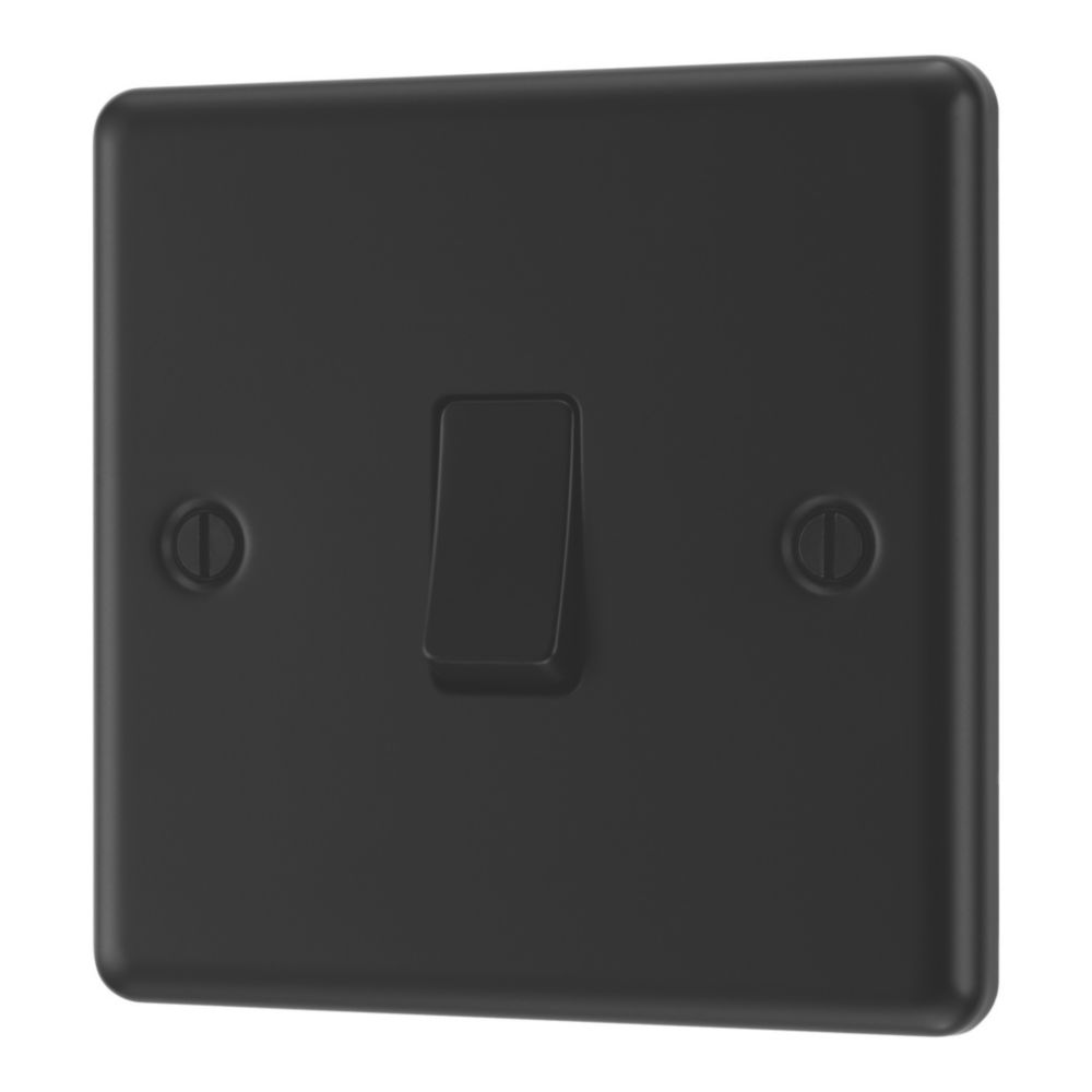 LAP 20A 16AX 1-Gang Intermediate Switch Matt Black with Black Inserts ...