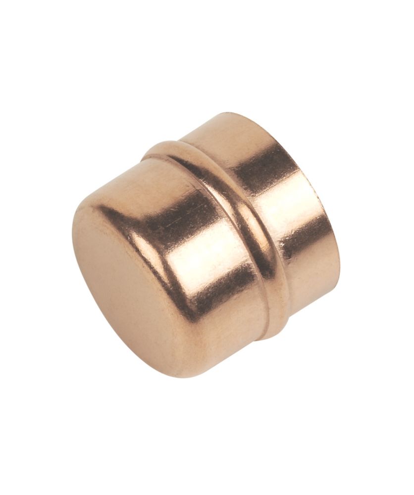 Flomasta Brass Solder Ring Stop Ends 28mm 2 Pack - Screwfix