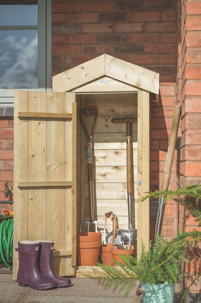 Forest 2' x 1' 6" (Nominal) Apex Shiplap Timber Garden Store - Screwfix