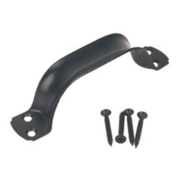 GateMate Classic Pressed Steel Handle Black Powder-Coated - Screwfix