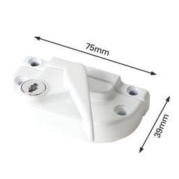 Smith & Locke Window Fastener Polished Chrome 64mm x 32mm - Screwfix