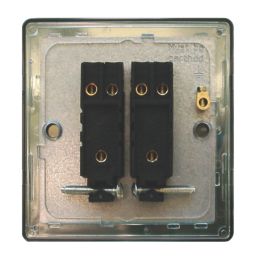 Varilight 10AX 2-Gang 2-Way Light Switch Jet Black - Screwfix