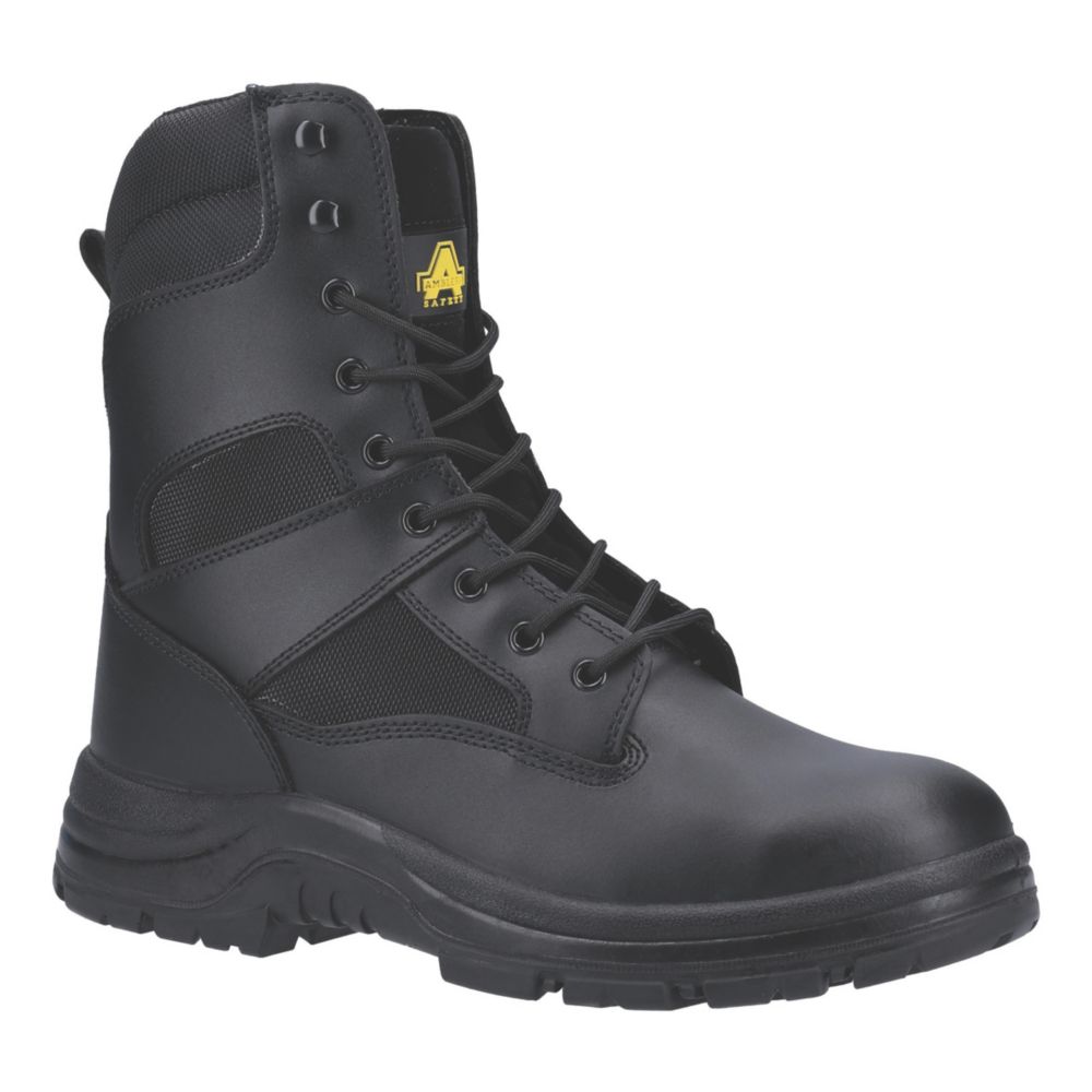 Amblers FS008 Hi-Leg Size 11 Black Water-Resistant Steel Toe Cap Safety ...