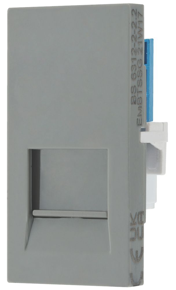 British General Modular Slave Telephone Socket Grey - Screwfix