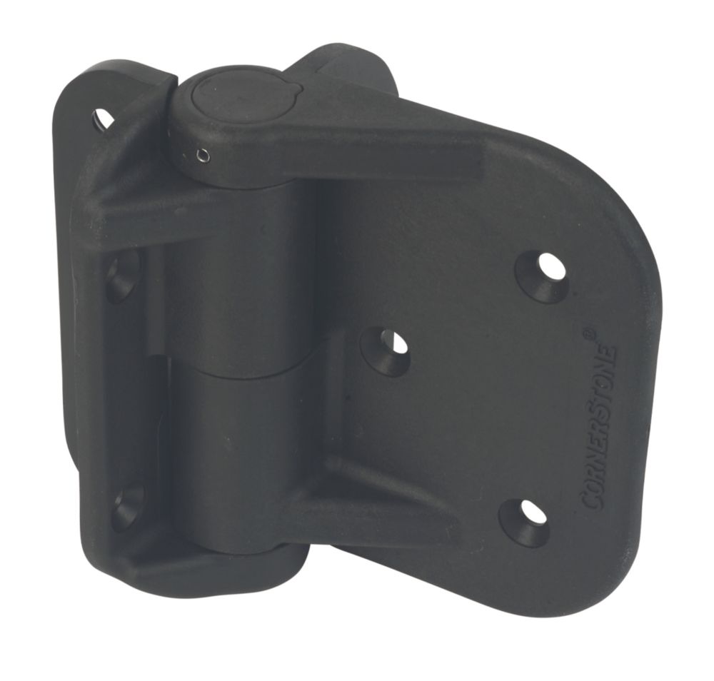 GateMate Black Straight Offset Self Closing Hinges 108mm x 4" x 110mm 2 ...