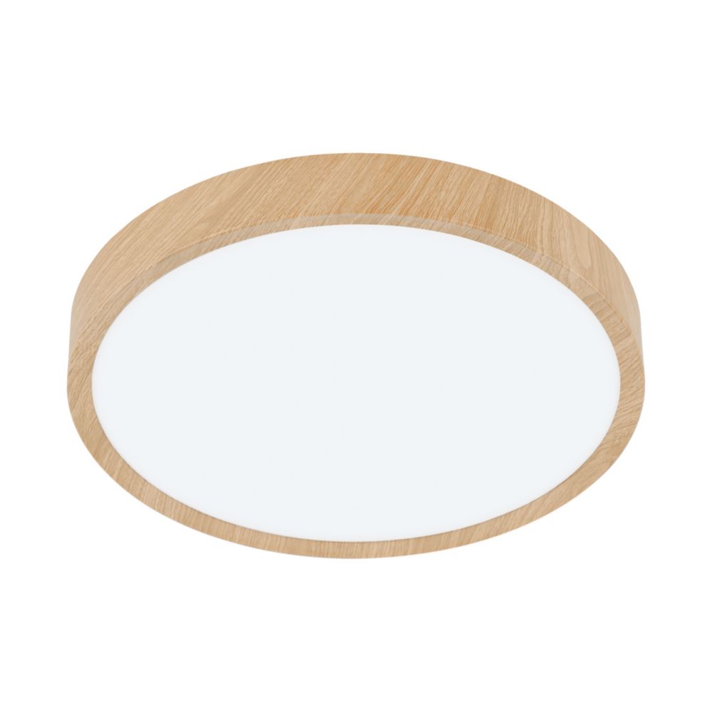 Eglo Musurita LED Ceiling Light Natural Wood Effect 14.6W 1600lm - Screwfix