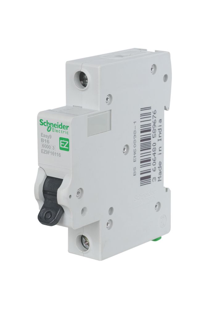 Schneider Electric Easy9 16A SP B Curve MCB - Screwfix