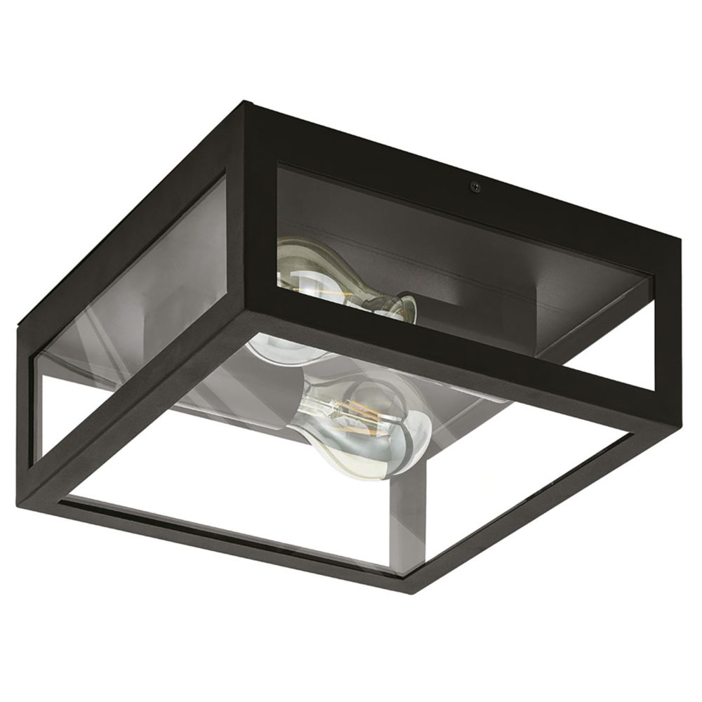 Eglo Amezola Wall/Ceiling Light Black - Screwfix