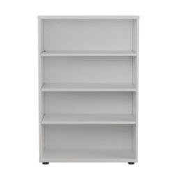 TC Group 3-Shelf Bookcase White 800mm x 1200mm - Screwfix