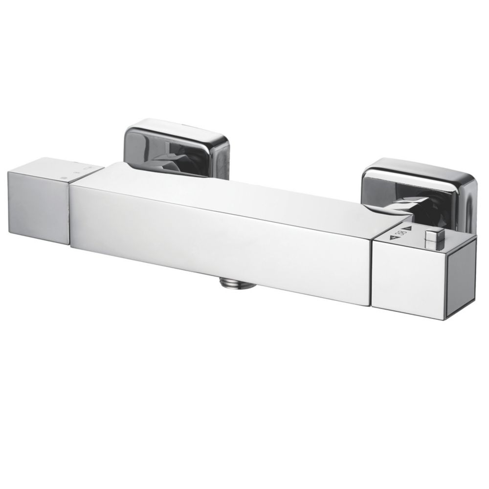 ETAL Pour Exposed Single Outlet Thermostatic Chrome Shower Valve - Screwfix