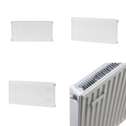 Flomasta 400mm x 900mm 2938BTU White Type 21 Convector Radiator - Screwfix