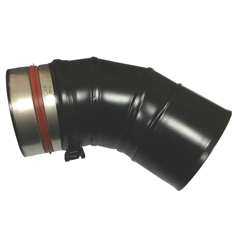 Grant Yellow Plume Kit Elbow 45° Black - Screwfix