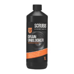 Scrubb Drain, Sink & Plughole Unblocker 1Ltr - Screwfix