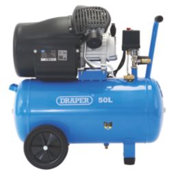 Draper 29355 50Ltr Brushless Electric Direct Drive V-Twin Air ...