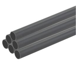 Deta TTE Round uPVC Black Conduit 25mm x 2m 20 Pack - Screwfix