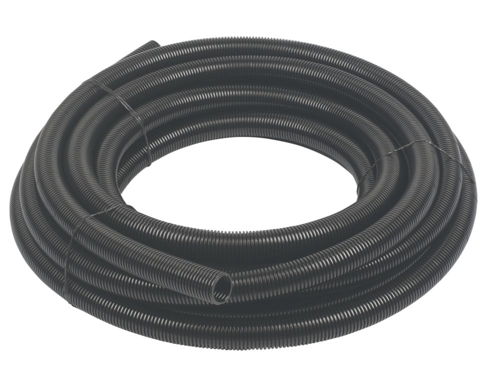 Adaptaflex Flexible Conduit 28mm x 10m Black - Screwfix
