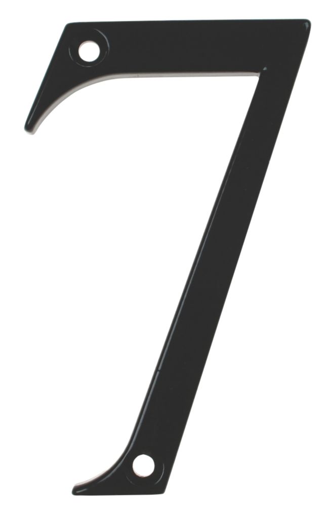 Fab & Fix Door Numeral 7 Black 80mm | House Numbers | Screwfix.com