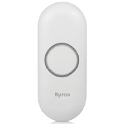 Byron DBY-23510 Wireless Battery-Powered Bell Push White - Screwfix