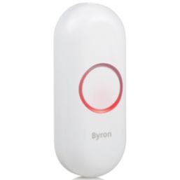 Byron DBY-23510 Wireless Battery-Powered Bell Push White - Screwfix