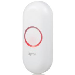 Byron DBY-23510 Wireless Battery-Powered Bell Push White - Screwfix